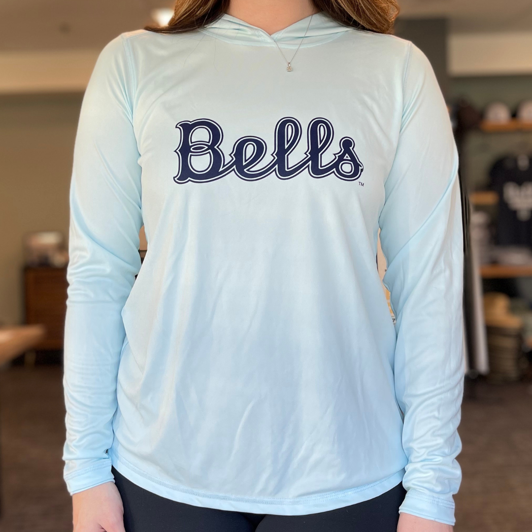 Light Blue, Light Weight "Bells" Hoodie | Bellingham Bells Baseball