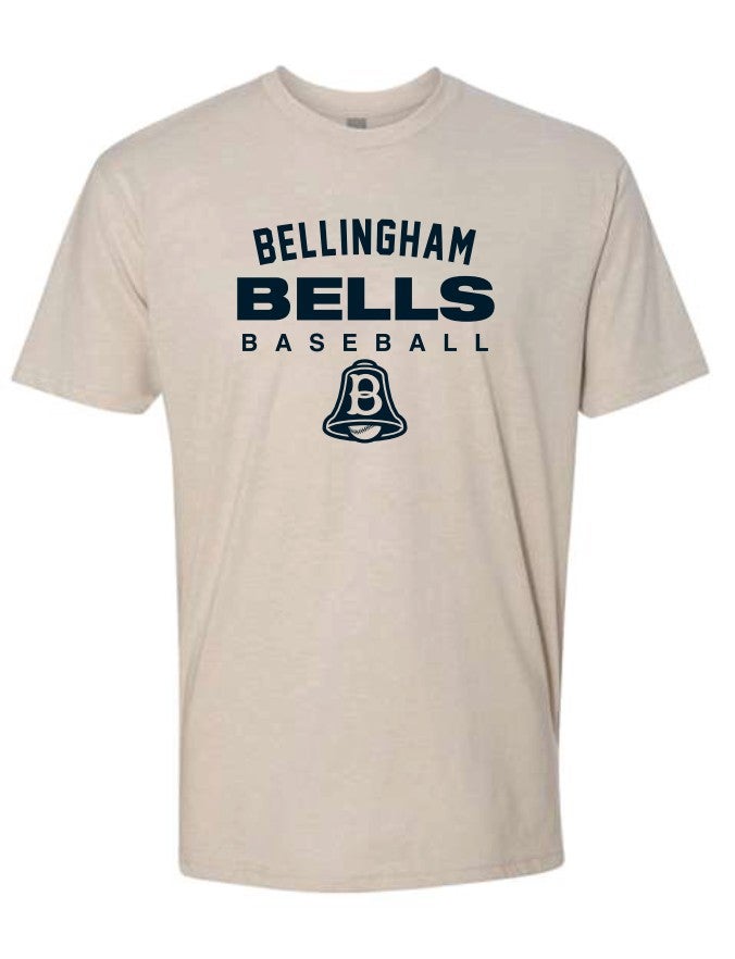 Tan Bellingham Bells Baseball T-Shirt | Bellingham Bells Baseball