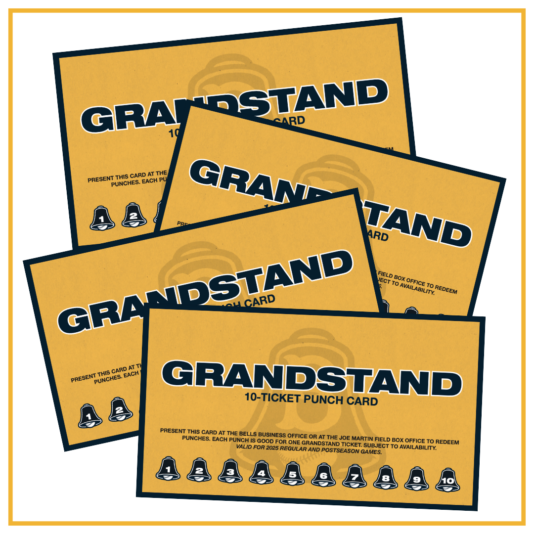 2025 Grandstand 10 Ticket Punch Card | Bellingham Bells Baseball